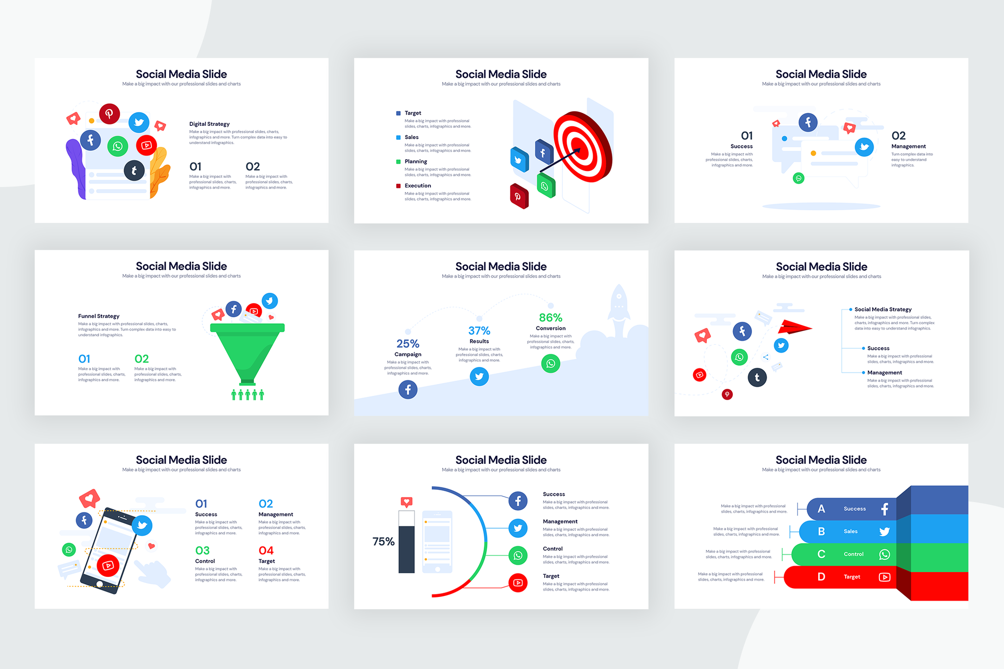 Social Media Infographic Templates Slides for PowerPoint, Keynote and ...